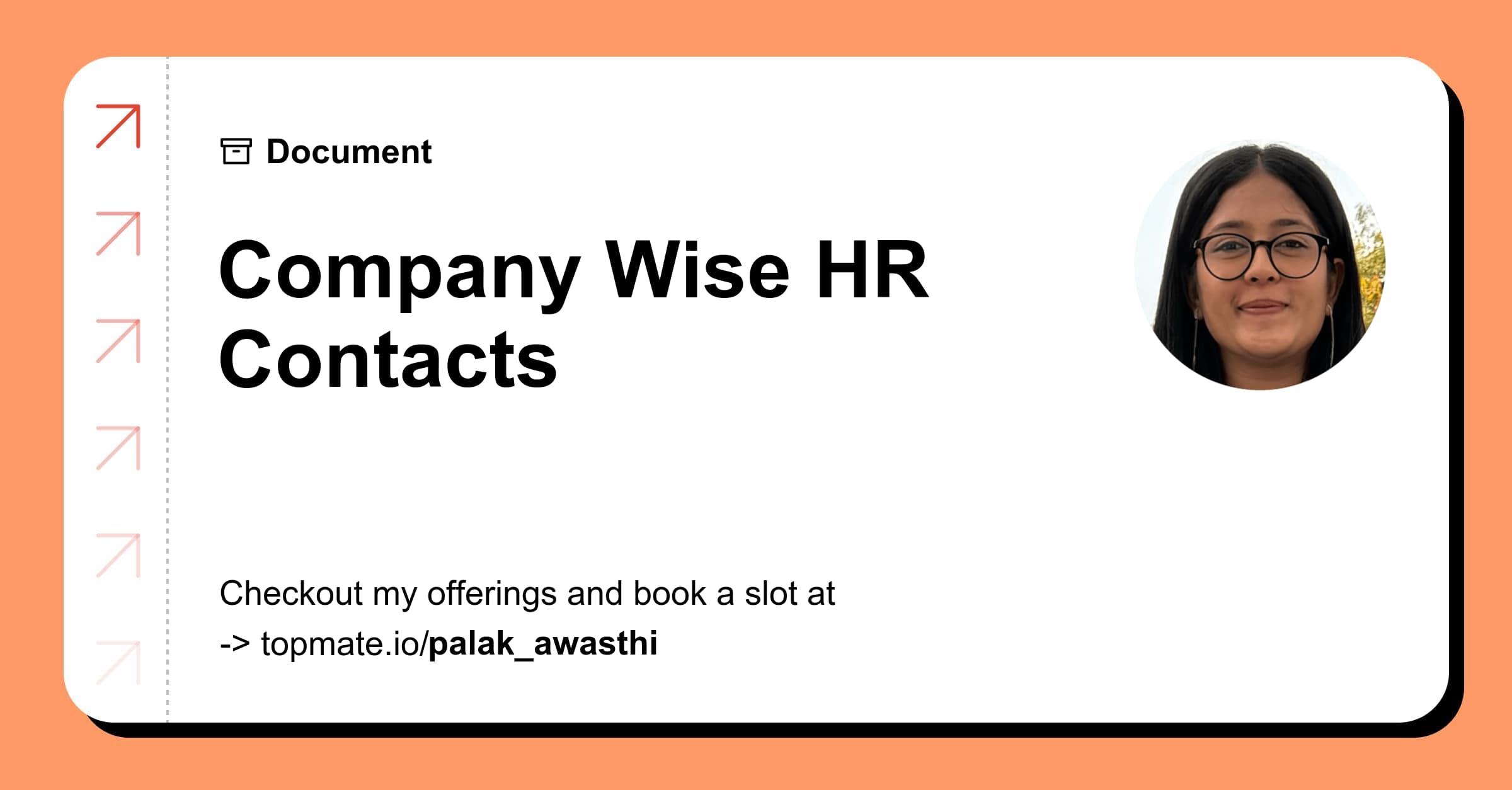 Company Wise HR Contacts with PALAK AWASTHI